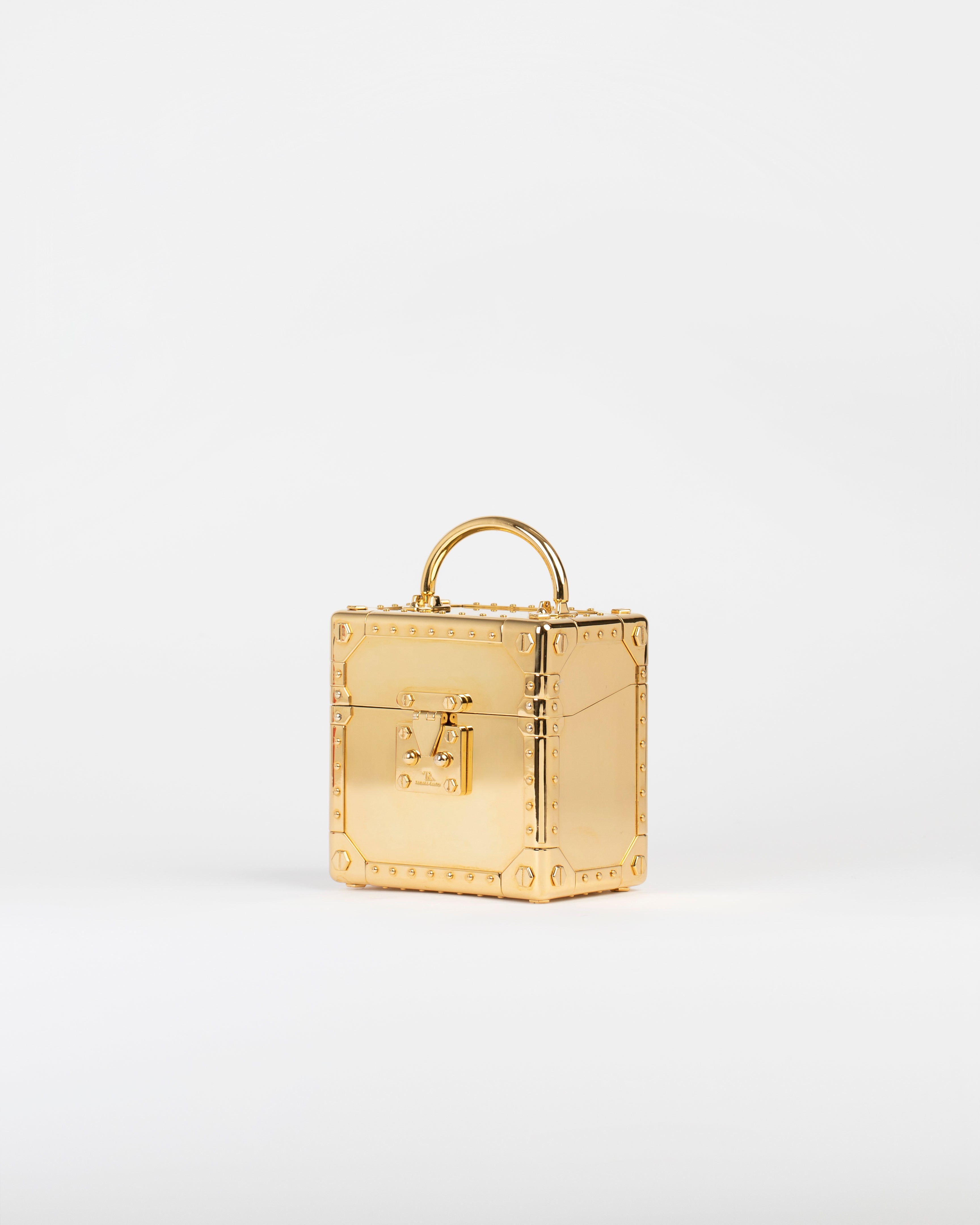 Tamara Ralph Gold Metal Box Bag