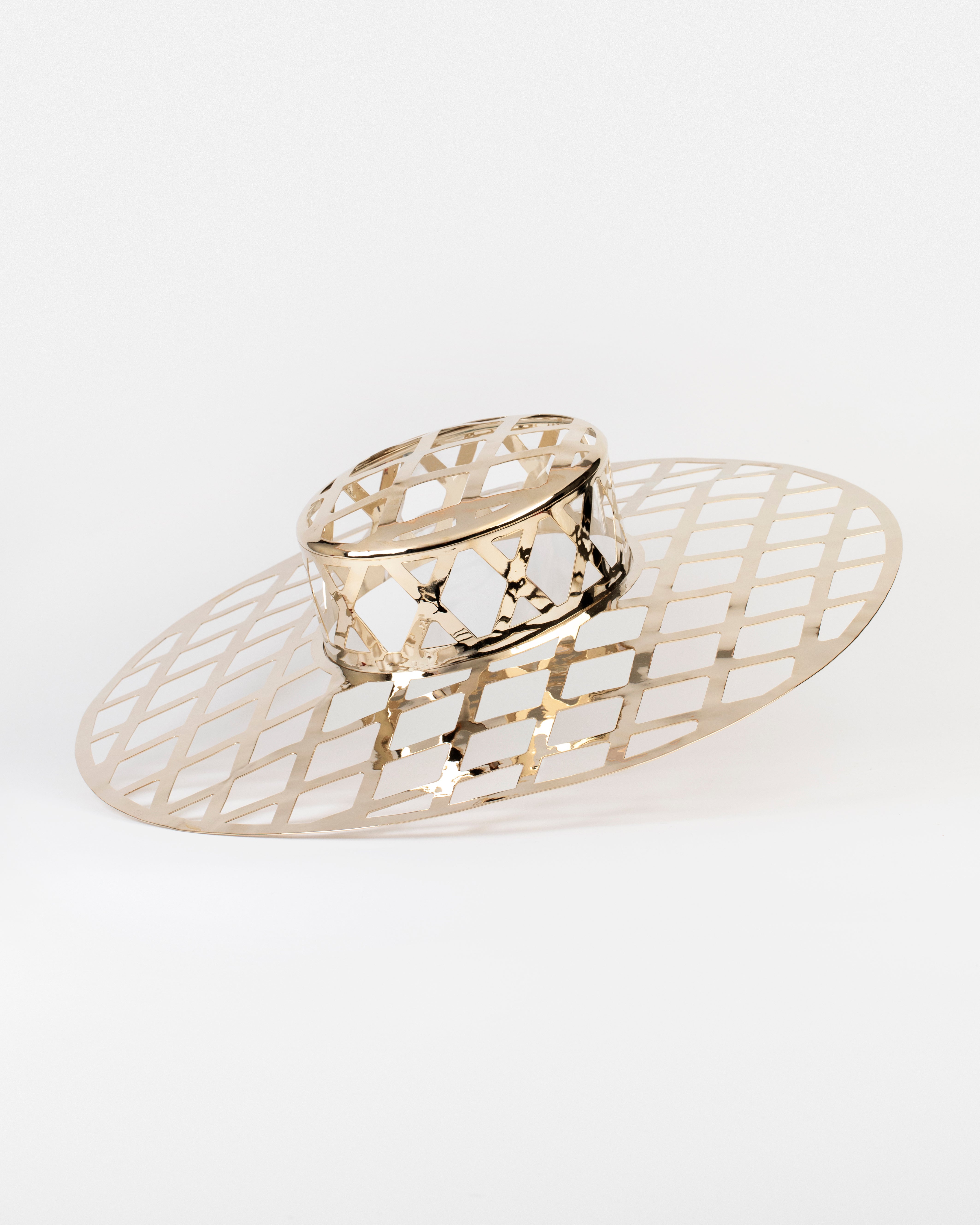 Yellow Gold Metal Cage Hat – Tamara Ralph